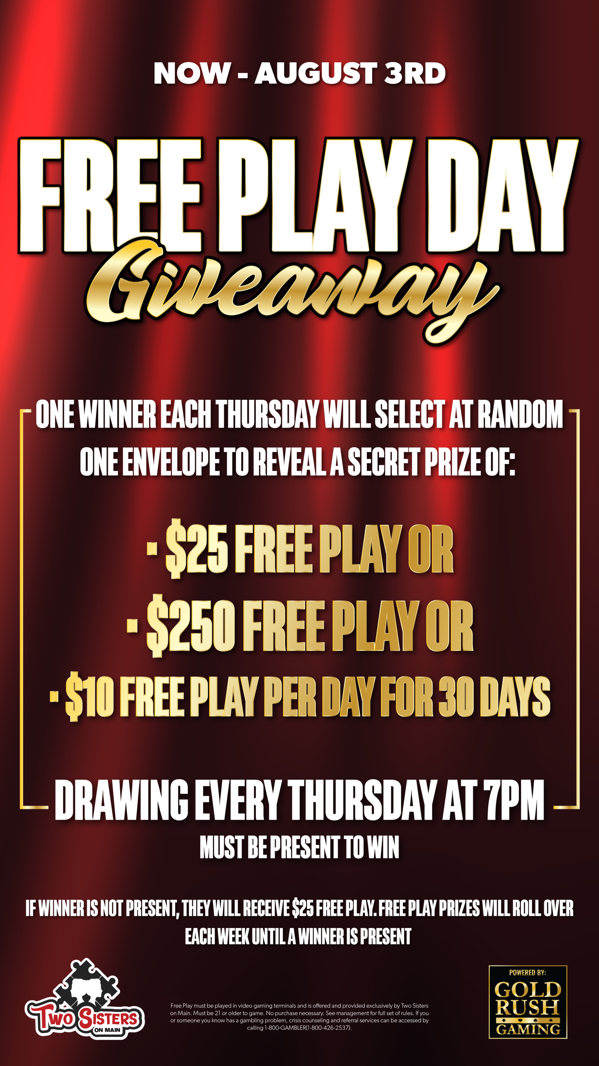 July Partner Promotions | Gold Rush Gaming